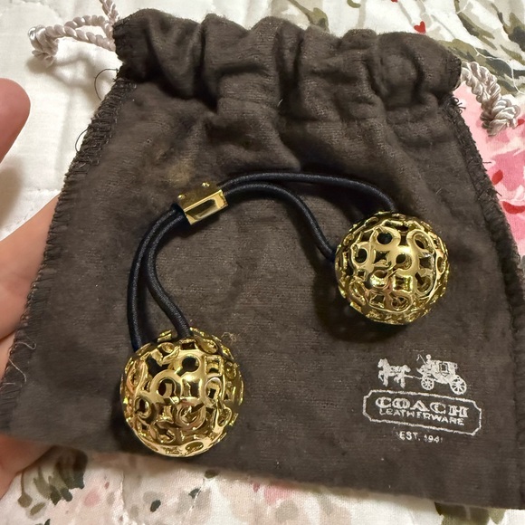 Coach | Accessories | Coach Gold Spherical Hair Tie | Poshmark